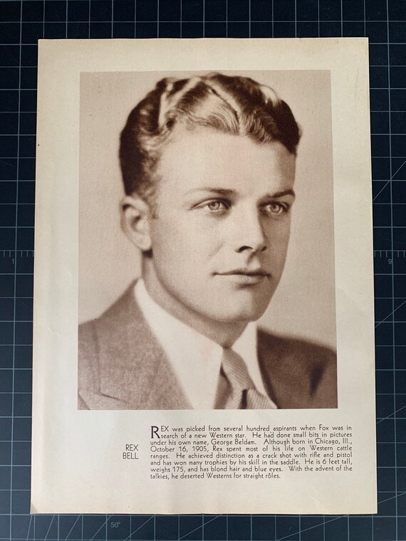 Vintage Rex Bell Photoplay Portrait | Etsy