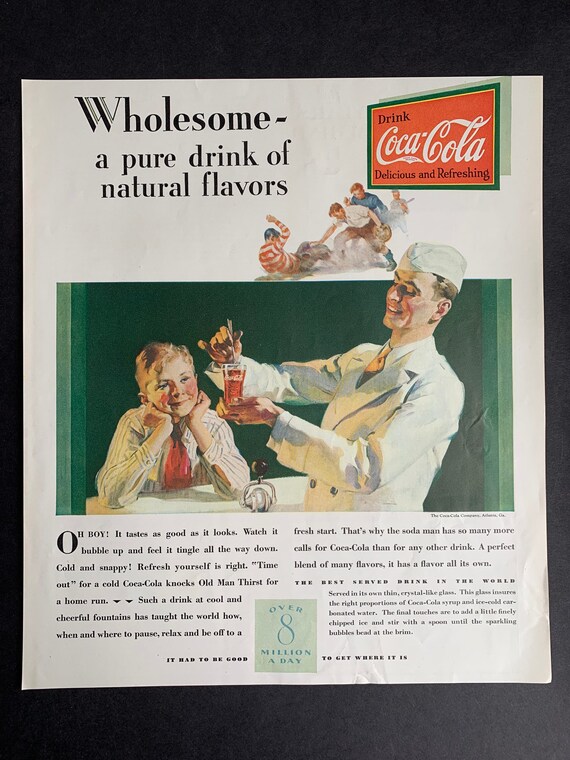 Vintage 1929 Coca-Cola Print Ad Art & Collectibles Collectibles ...
