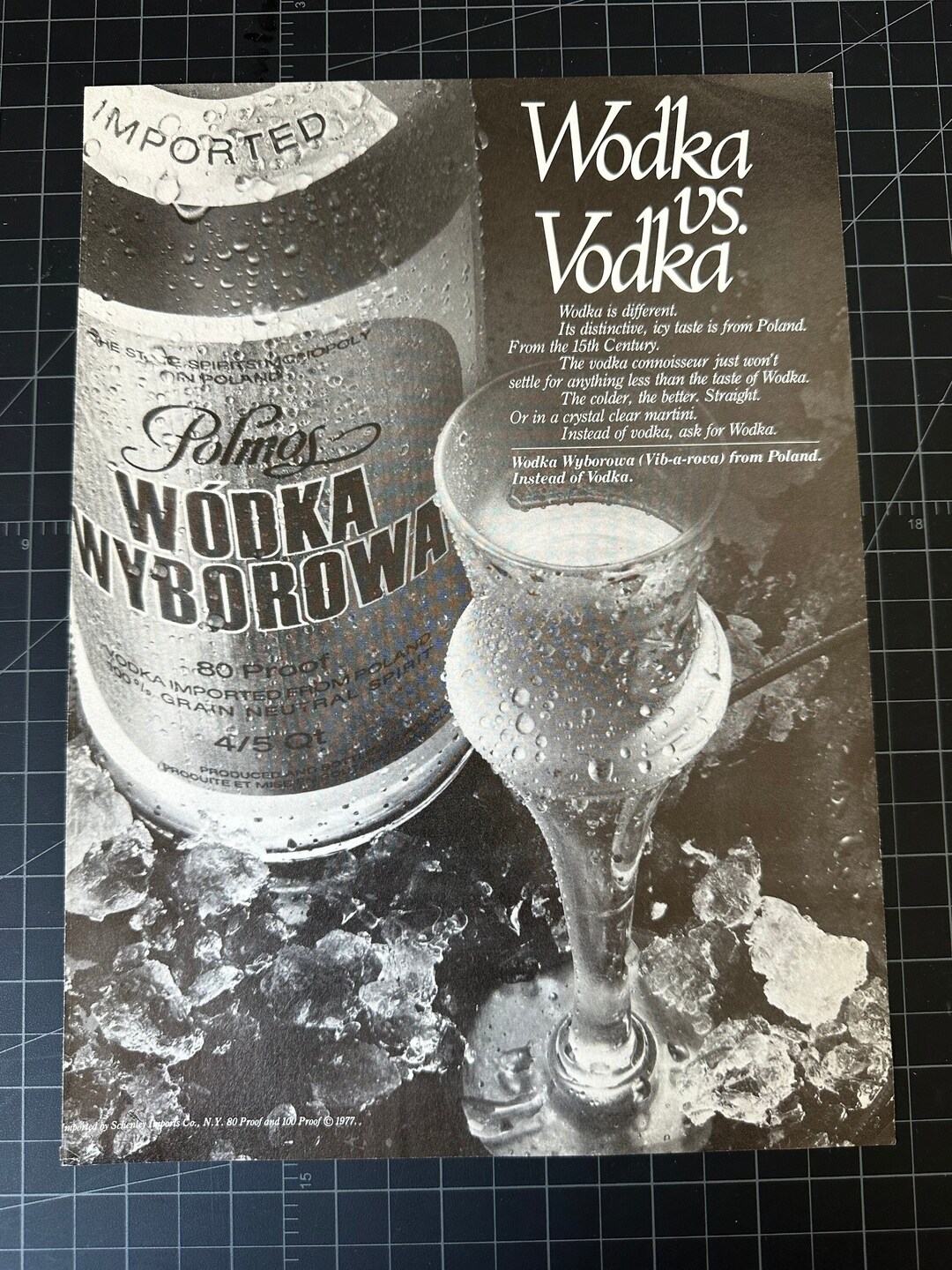 Vintage 1977 Polmos Vodka Print Ad - Etsy