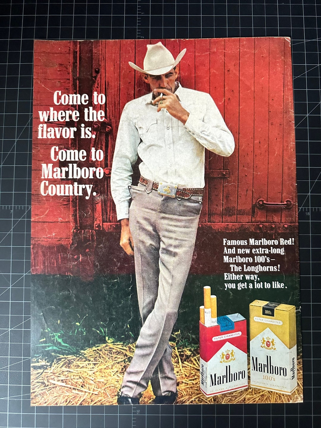 Vintage 1960s Marlboro Cigarettes Print Ad - Etsy