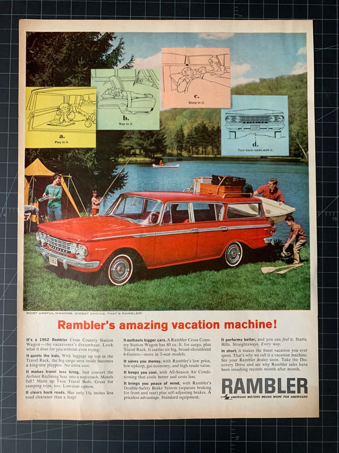 Vintage 1962 Rambler Original Advertisement - Etsy