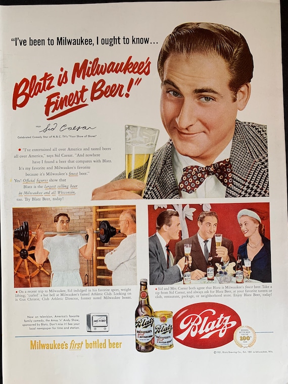Vintage 1951 Blatz Milwaukee Beer Ad - Etsy