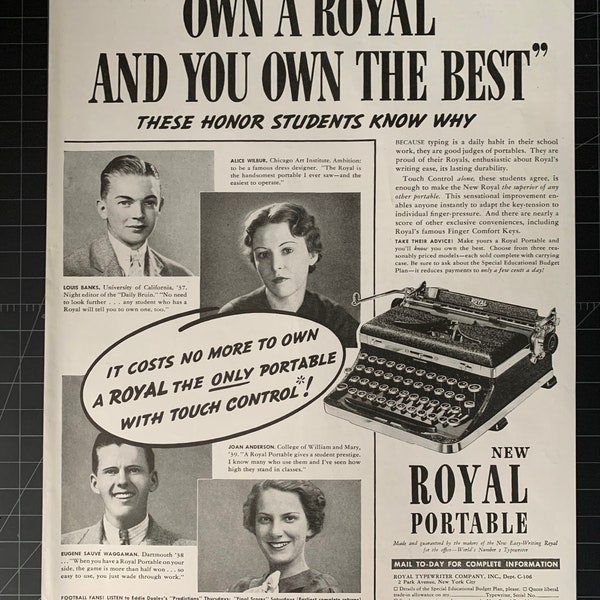 Royal Typewriter Decals - Etsy
