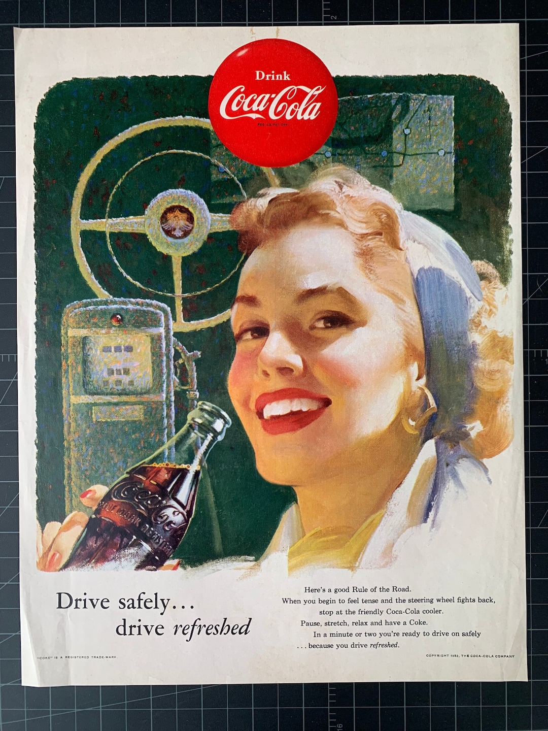 Vintage 1953 Coca-cola Print Ad - Etsy