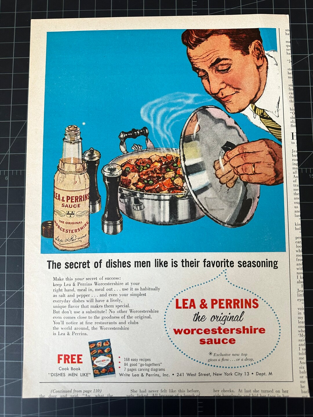 Vintage 1956 Lea & Perkins Worcestershire Sauce Print Advertisement - Etsy