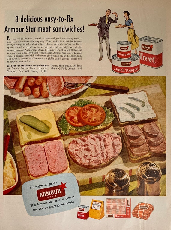 Vintage 1950s Armour Star Meats and Cheeses - Etsy