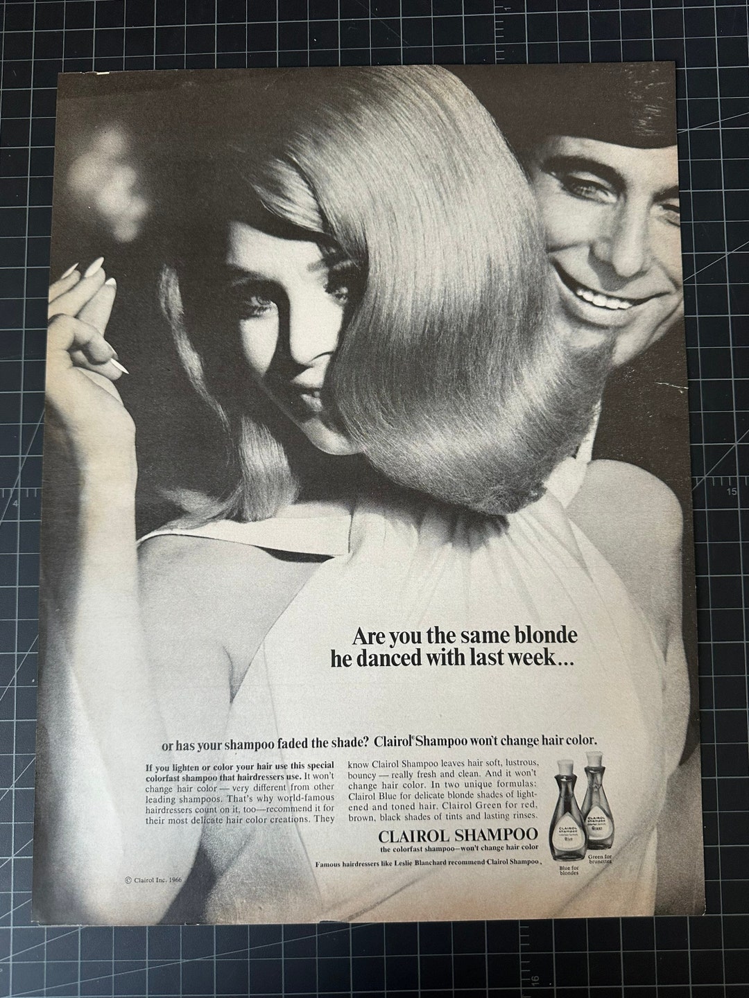 Vintage 1966 Clairol Shampoo Print Advertisement - Etsy