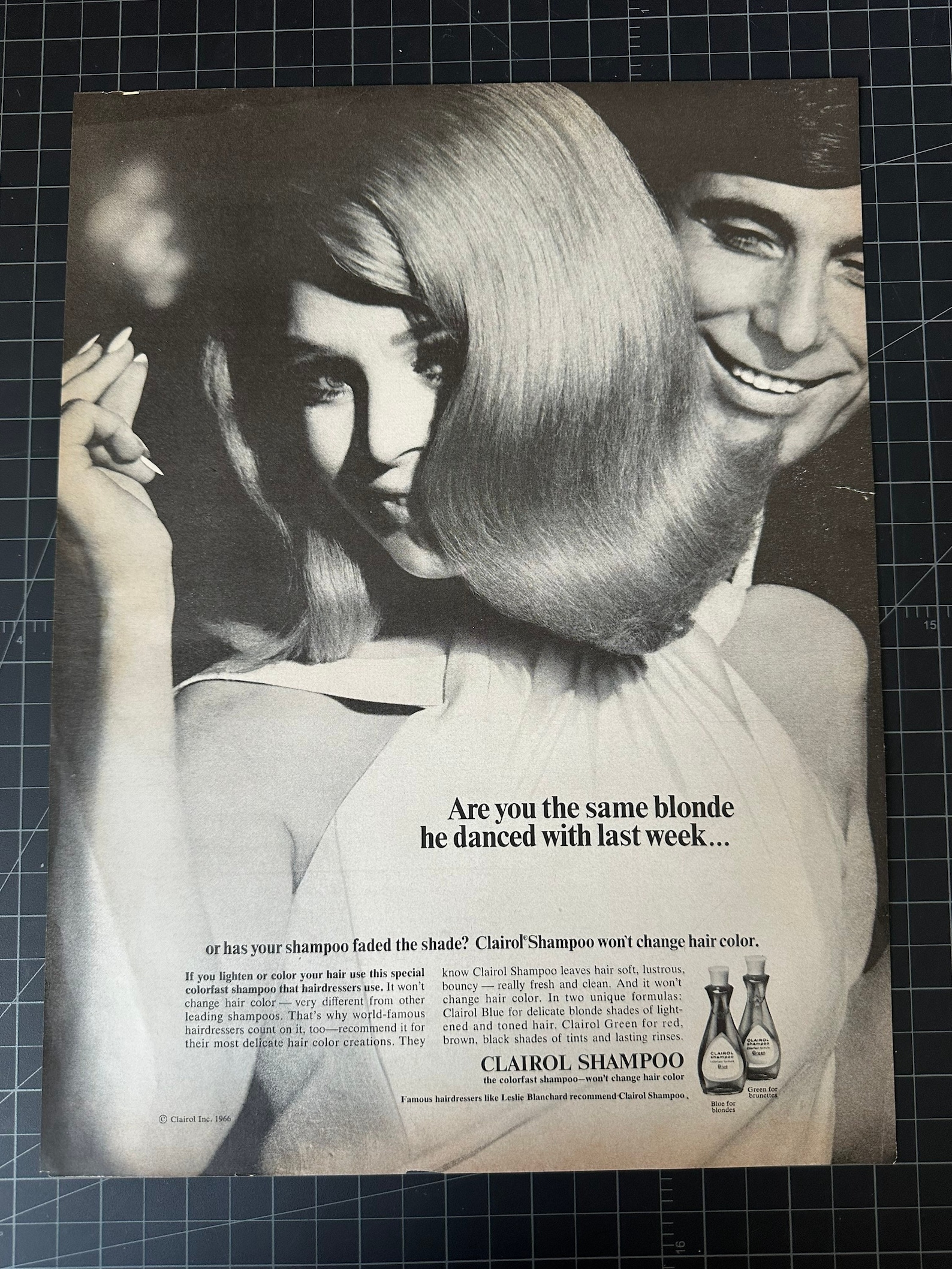 Vintage 1966 Clairol Shampoo Print Advertisement Retro Gift Decor - Etsy