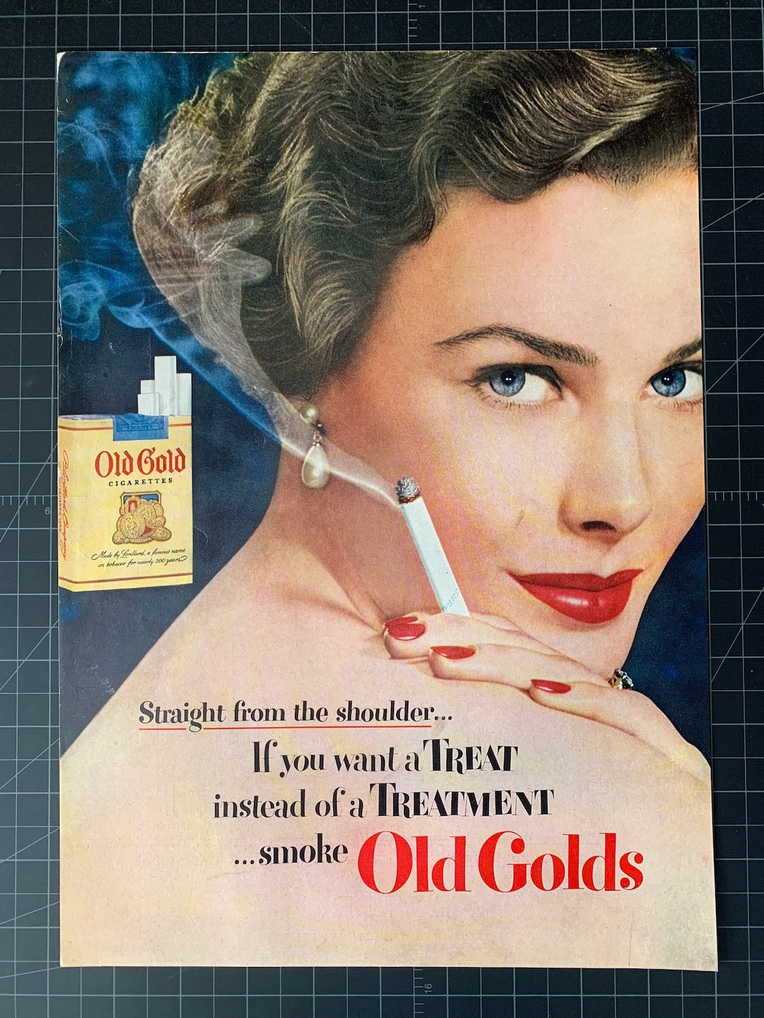Vintage 1951 Old Gold Cigarettes Print Advintage Retro Gift Decor - Etsy