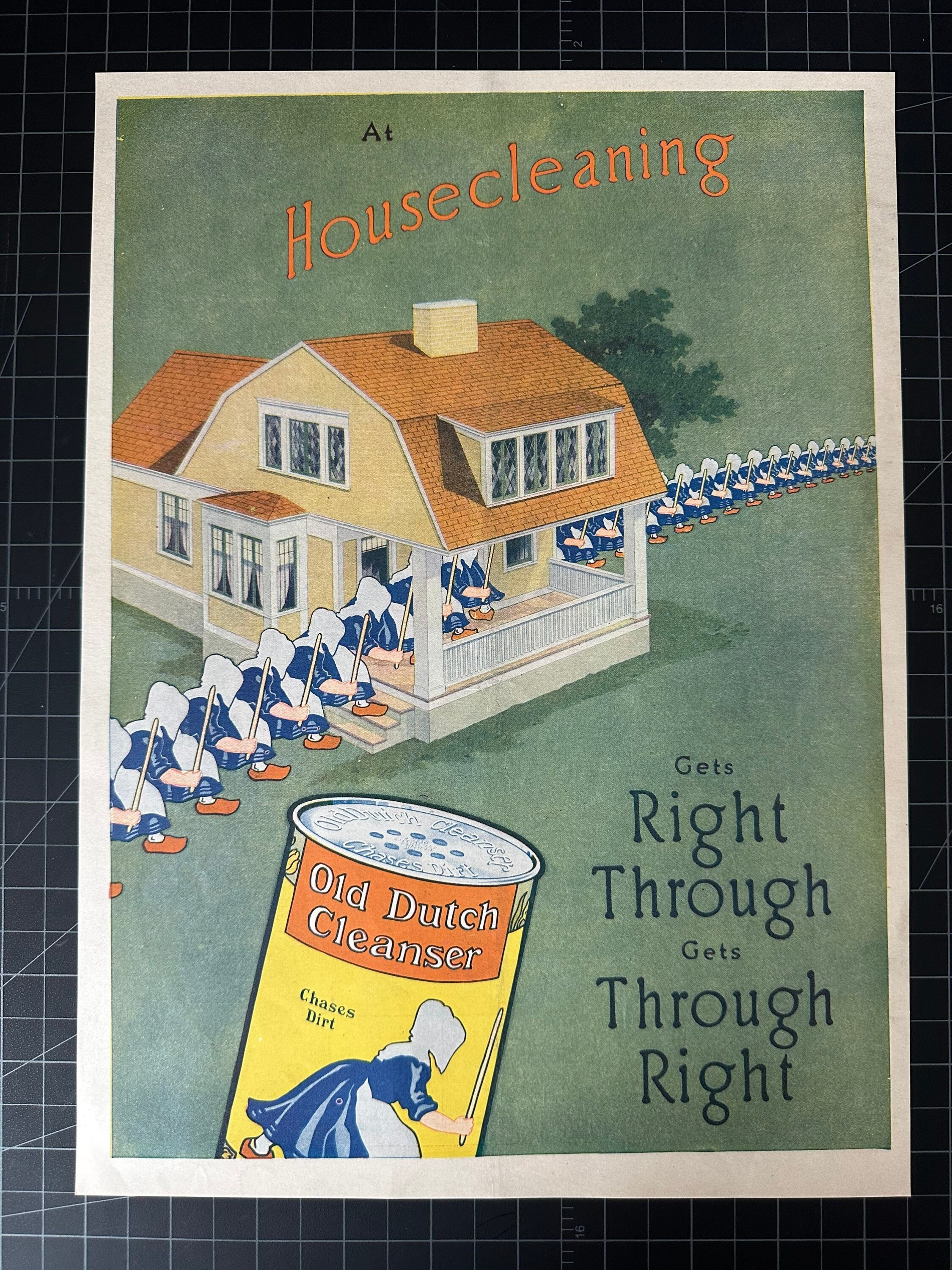 Vintage 1920s Old Dutch Cleanser Print Ad - Etsy