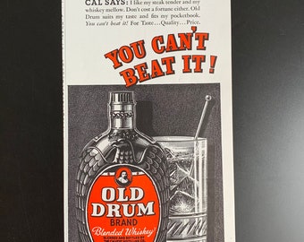 1930's Old Drum Blended Whiskey Maryland Calvert Baltimore Relay MD ...