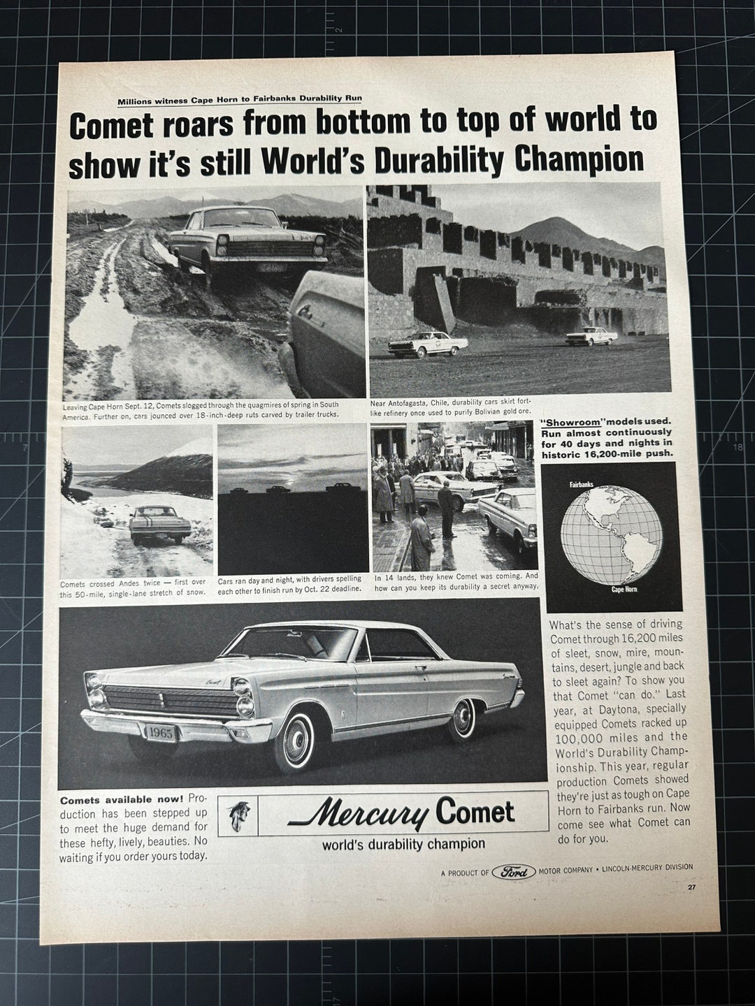 Vintage 1965 Mercury Comet Print Ad - Etsy