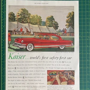 Vintage 1953 Kaiser Manhattan Print Advertisement - Etsy