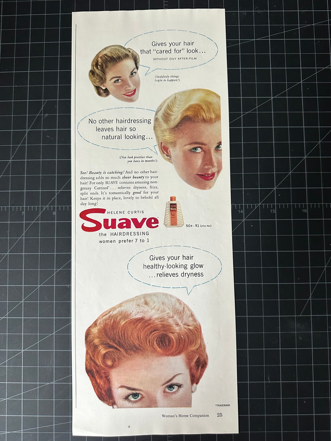 Vintage 1950s Suave Shampoo Print Advertisement - Etsy