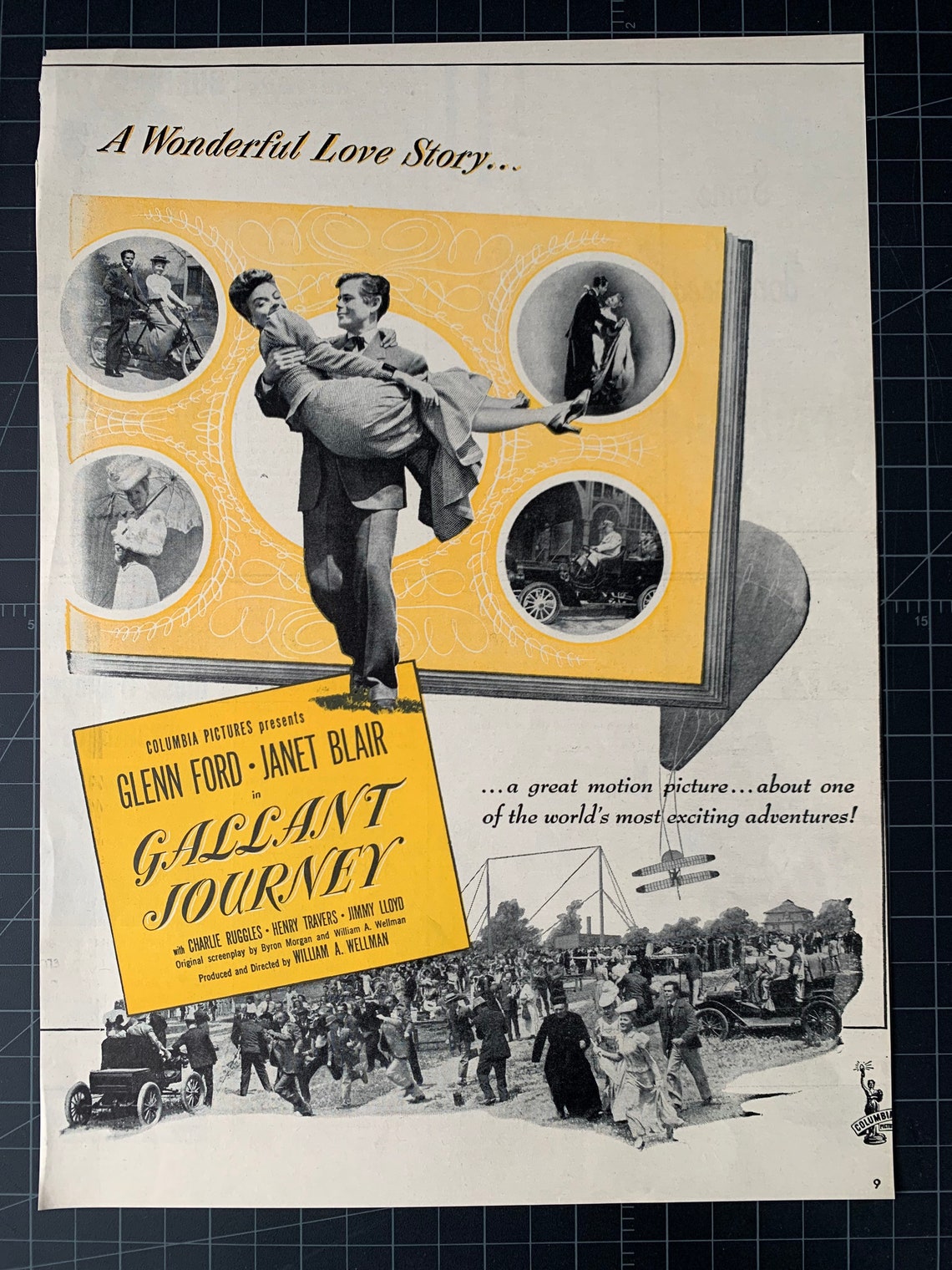 Vintage 1946 A Gallant Journey Film Print Ad Glenn Ford - Etsy