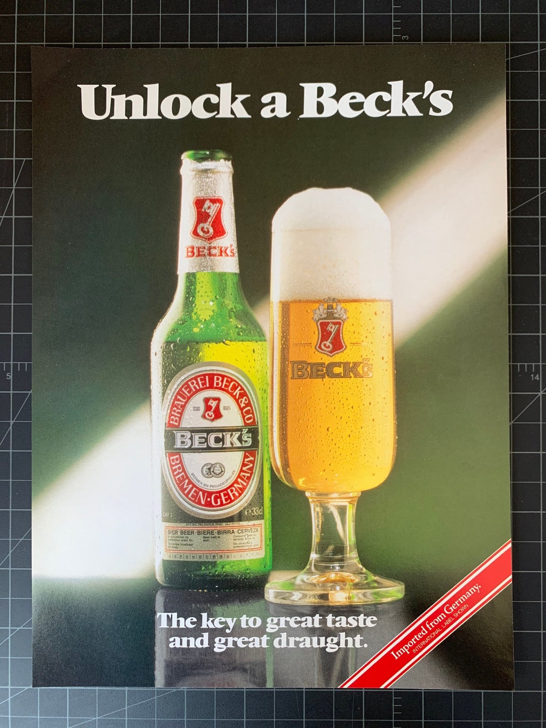 Vintage 1990s Beck’s Beer Print Advertisement - Etsy