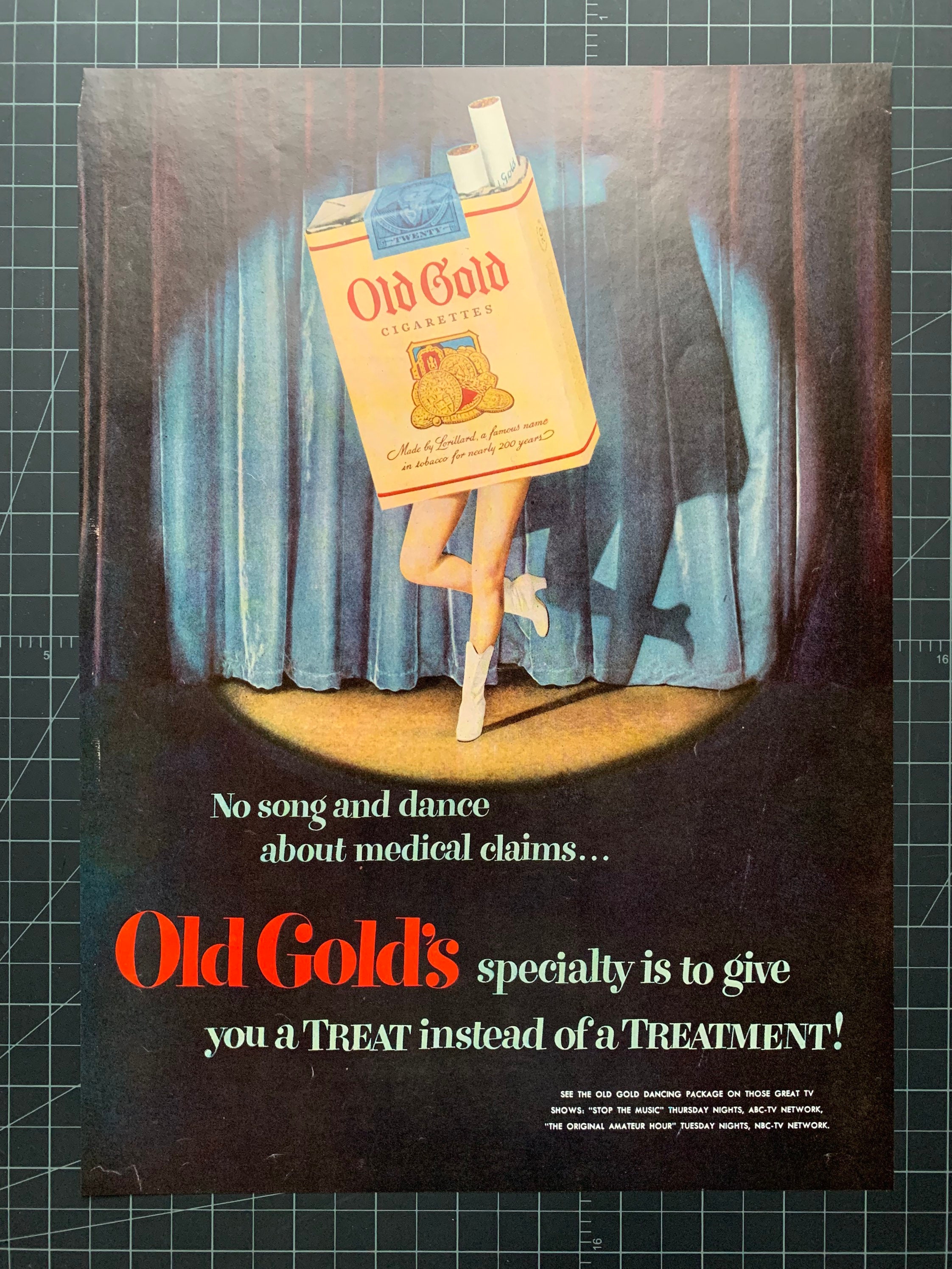 Vintage 1950 Old Gold Cigarettes Print Ad - Etsy