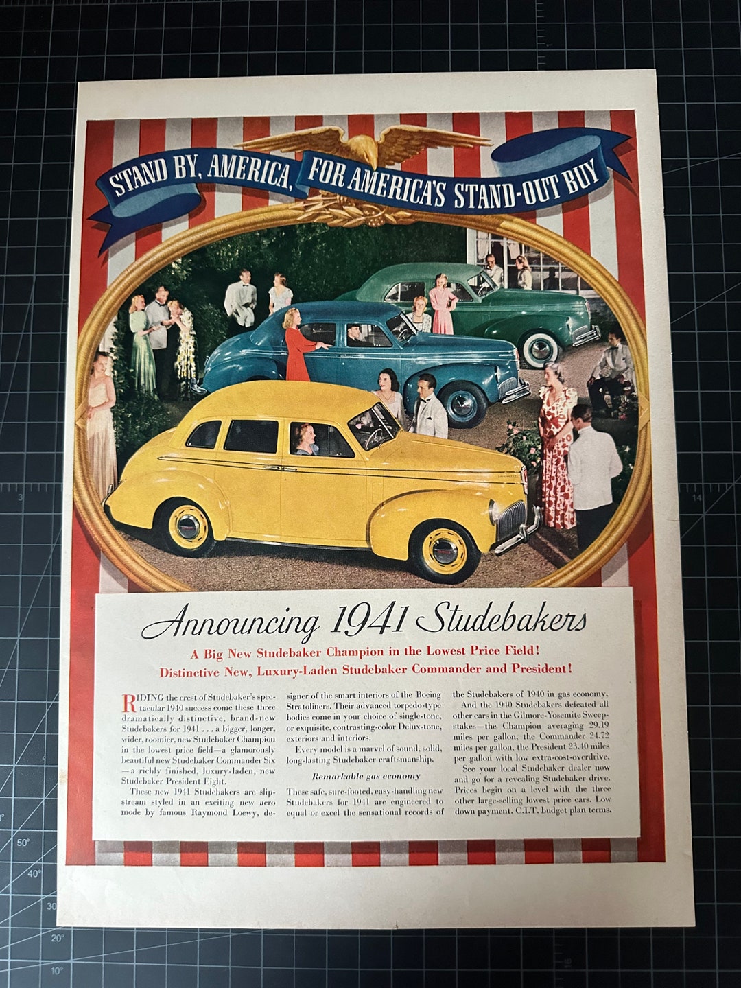 Vintage 1941 Studebaker Print Ad - Etsy