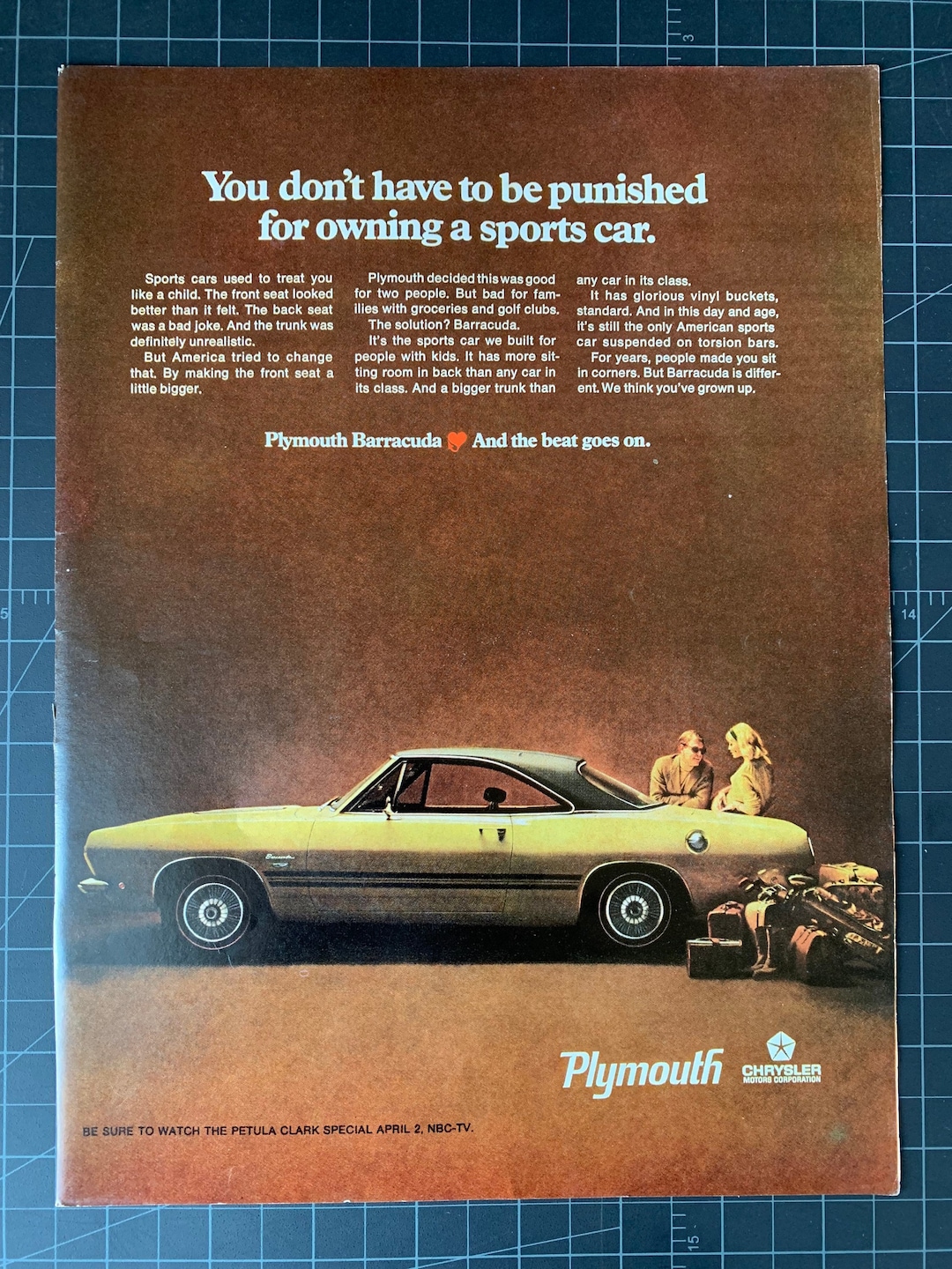 Vintage 1960s Plymouth Barracuda Print Advertisement - Etsy