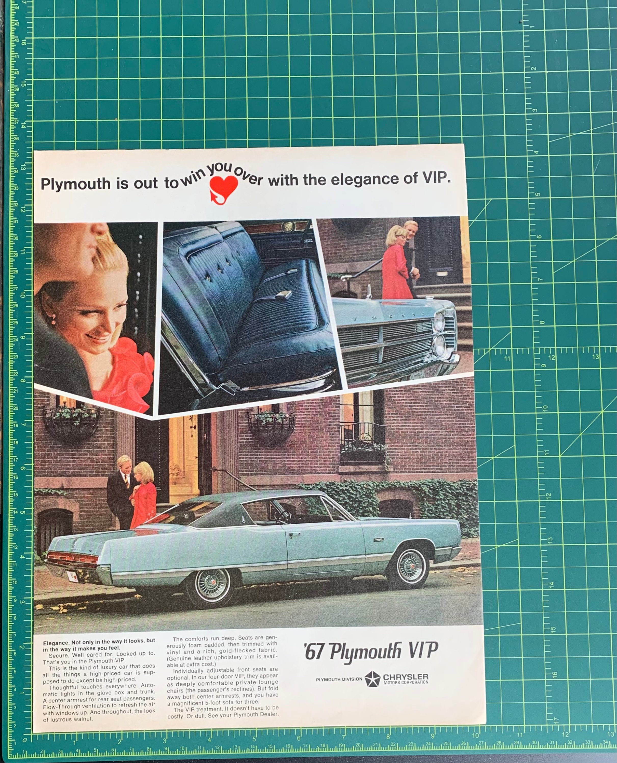 Vintage 1967 Plymouth VIP Original Advertisement - Etsy