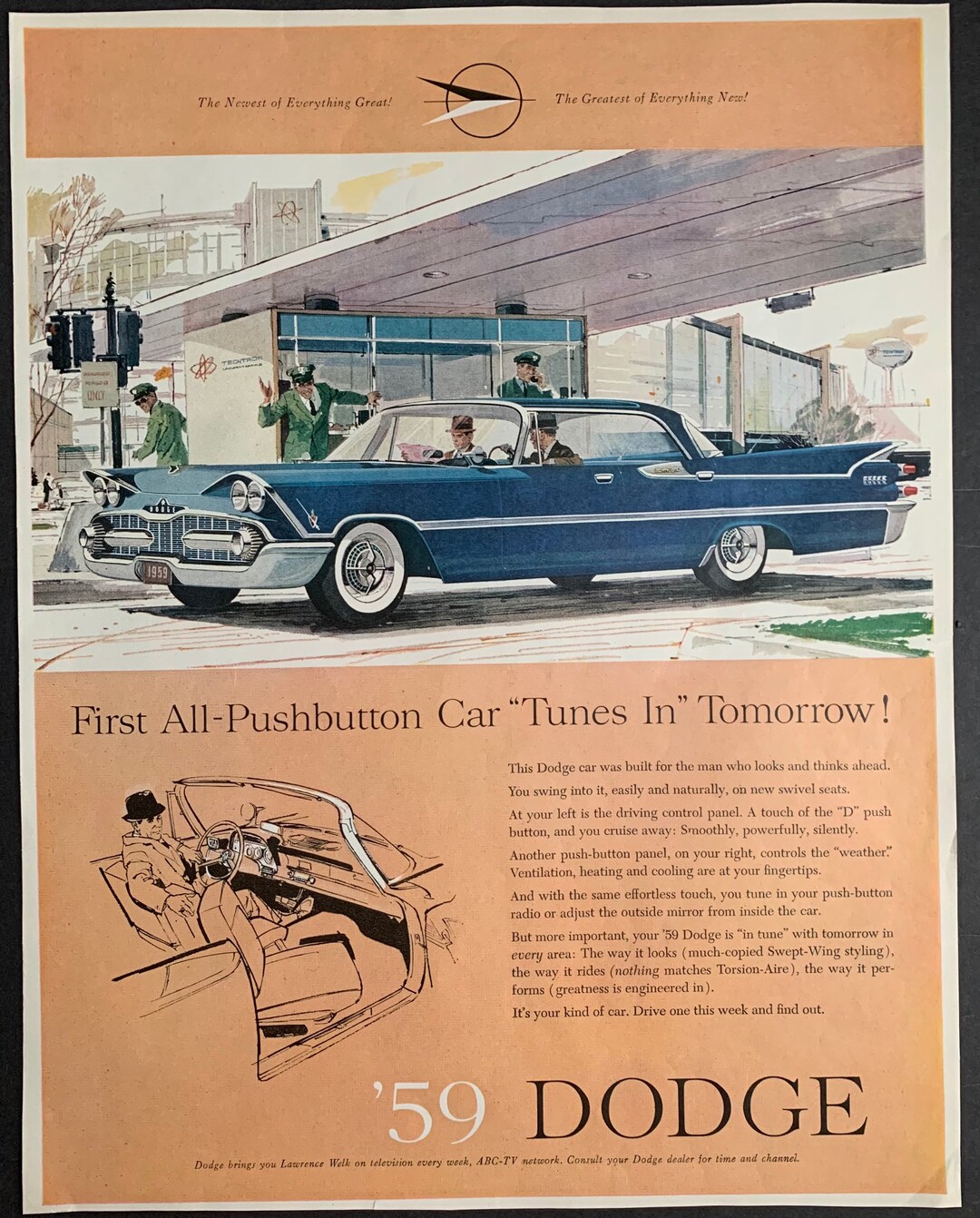 Vintage 1959 Dodge Auto Print Advertisement - Etsy