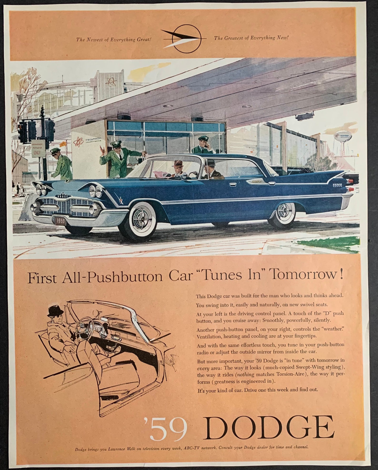 Vintage 1959 Dodge Auto Print Ad - Etsy UK