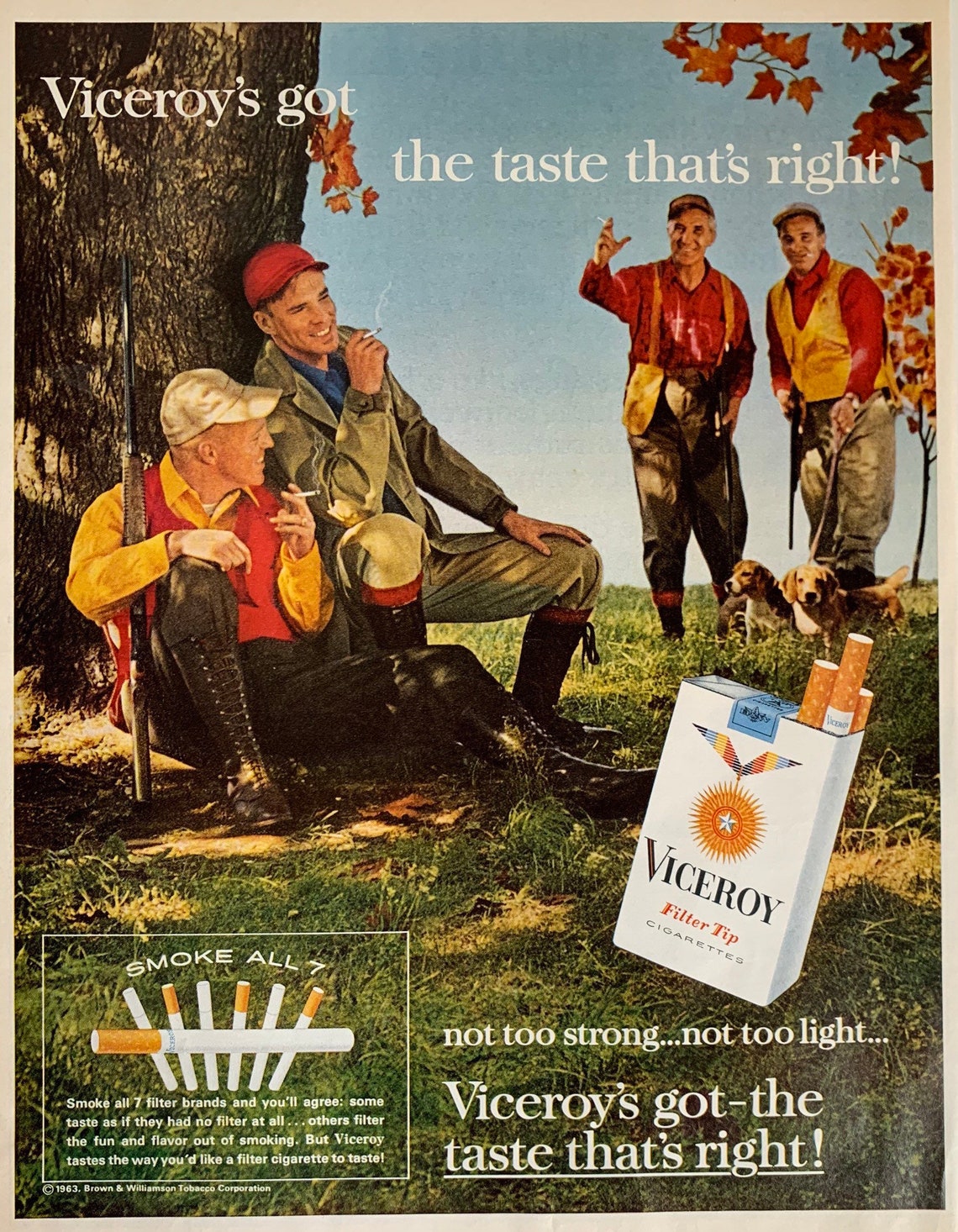 Vintage 1963 Viceroy Cigarettes Ad - Etsy Denmark