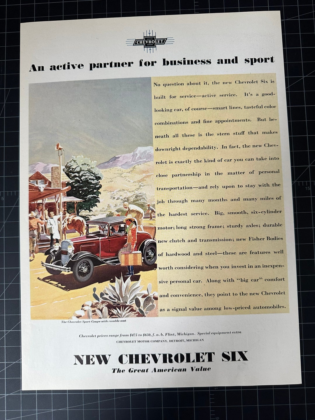 Vintage 1931 Chevrolet Original Print Ad - Etsy