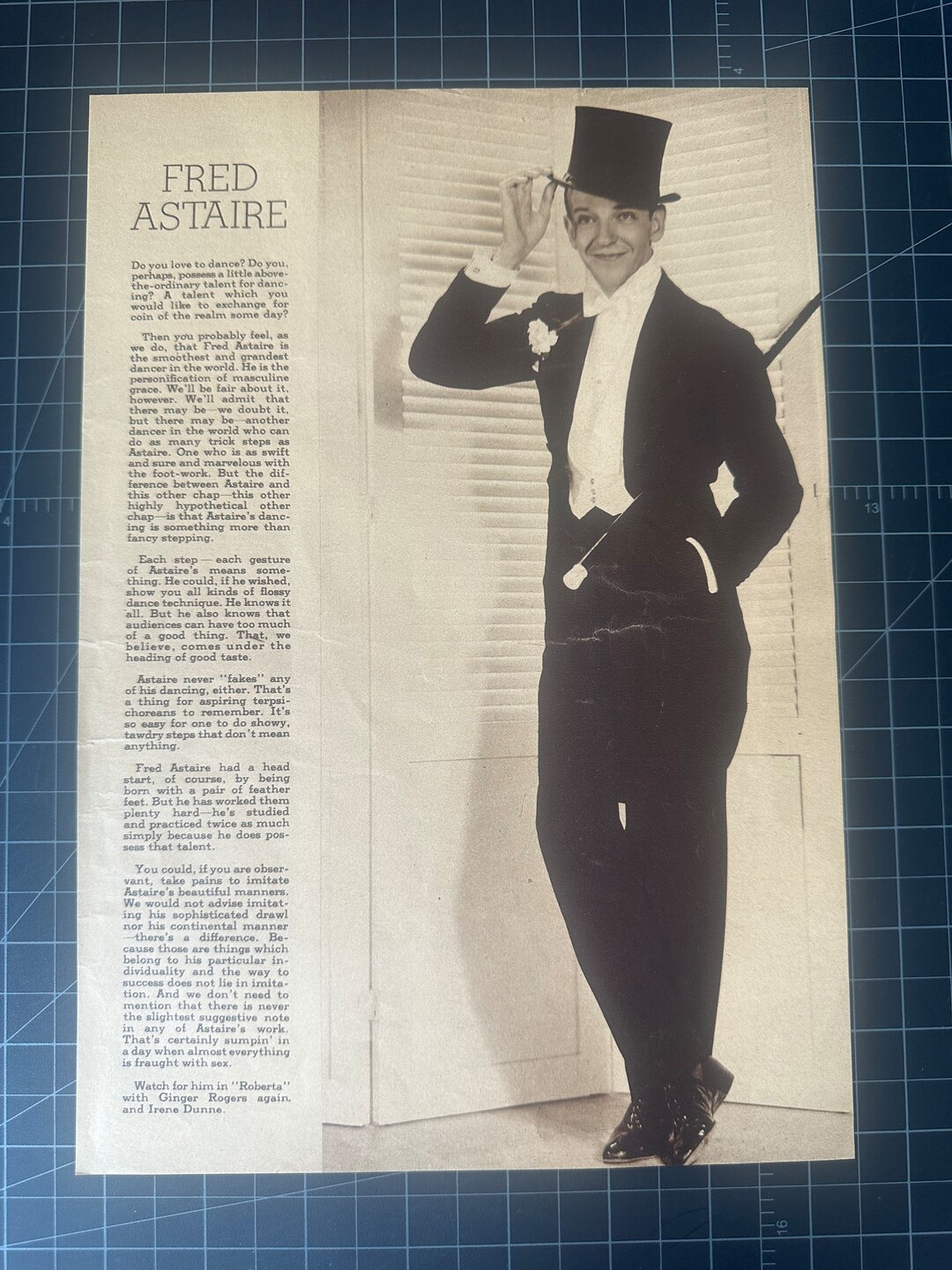 Rare Vintage 1930s Fred Astaire Portrait - Etsy