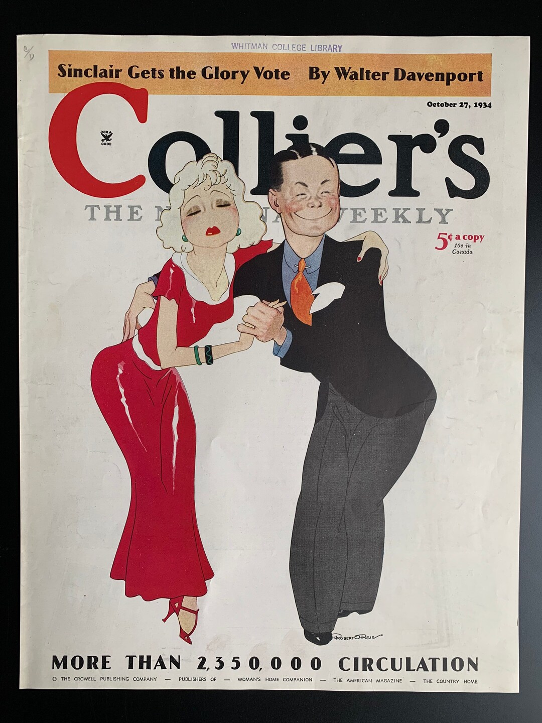 Vintage 1934 Colliers Magazine Cover - Etsy