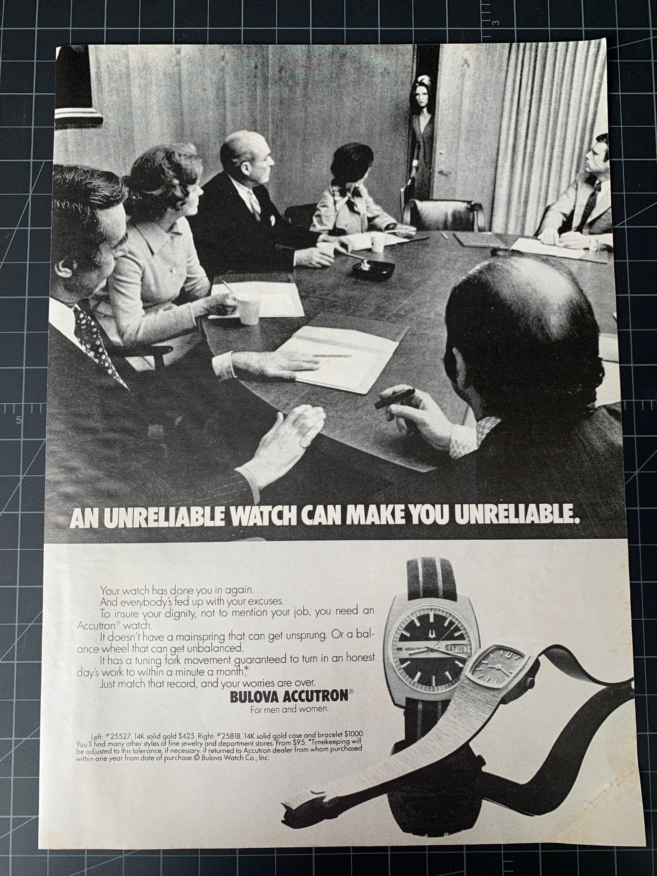 Vintage 1970s Bulova Accutron Watches Print Ad - Etsy