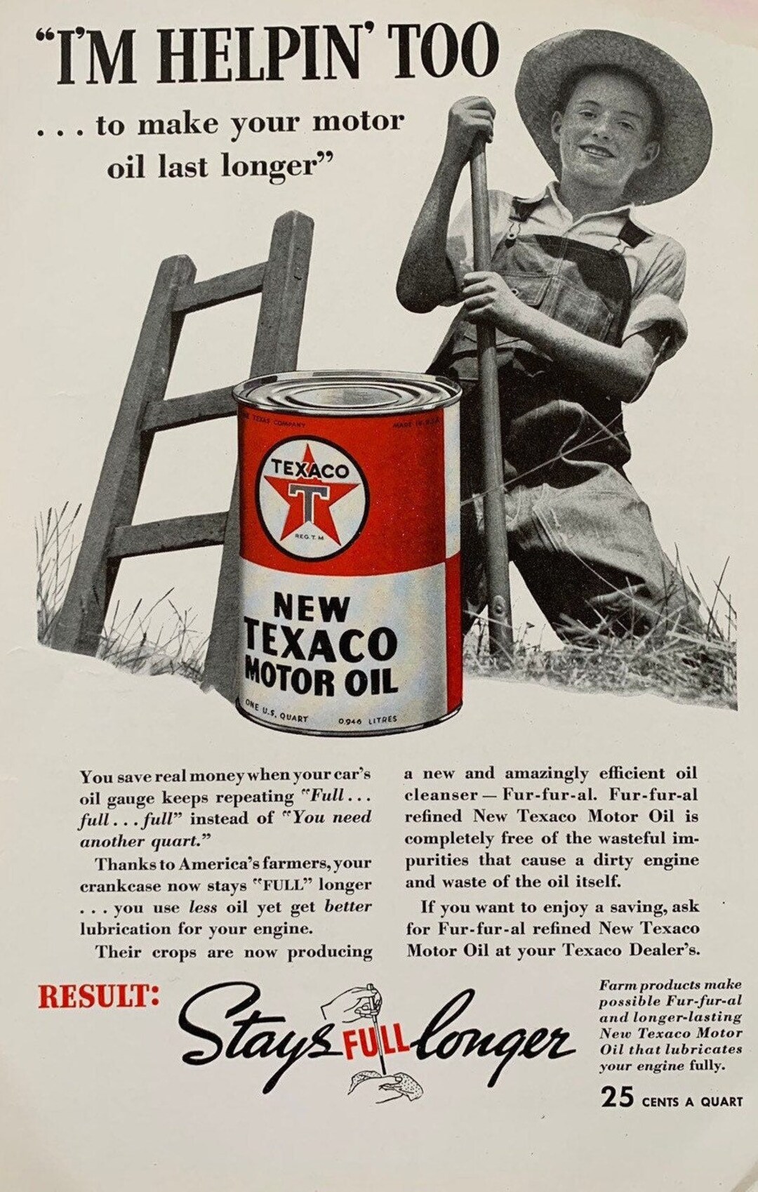 Vintage 1940s Texaco Advertisement Retro Gift Decor - Etsy