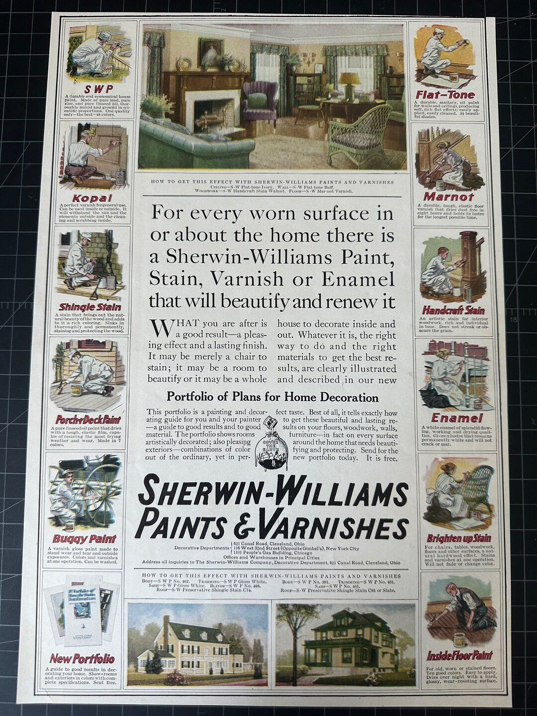 Antique 1912 Sherwin-williams Paints Original Advertisement - Etsy
