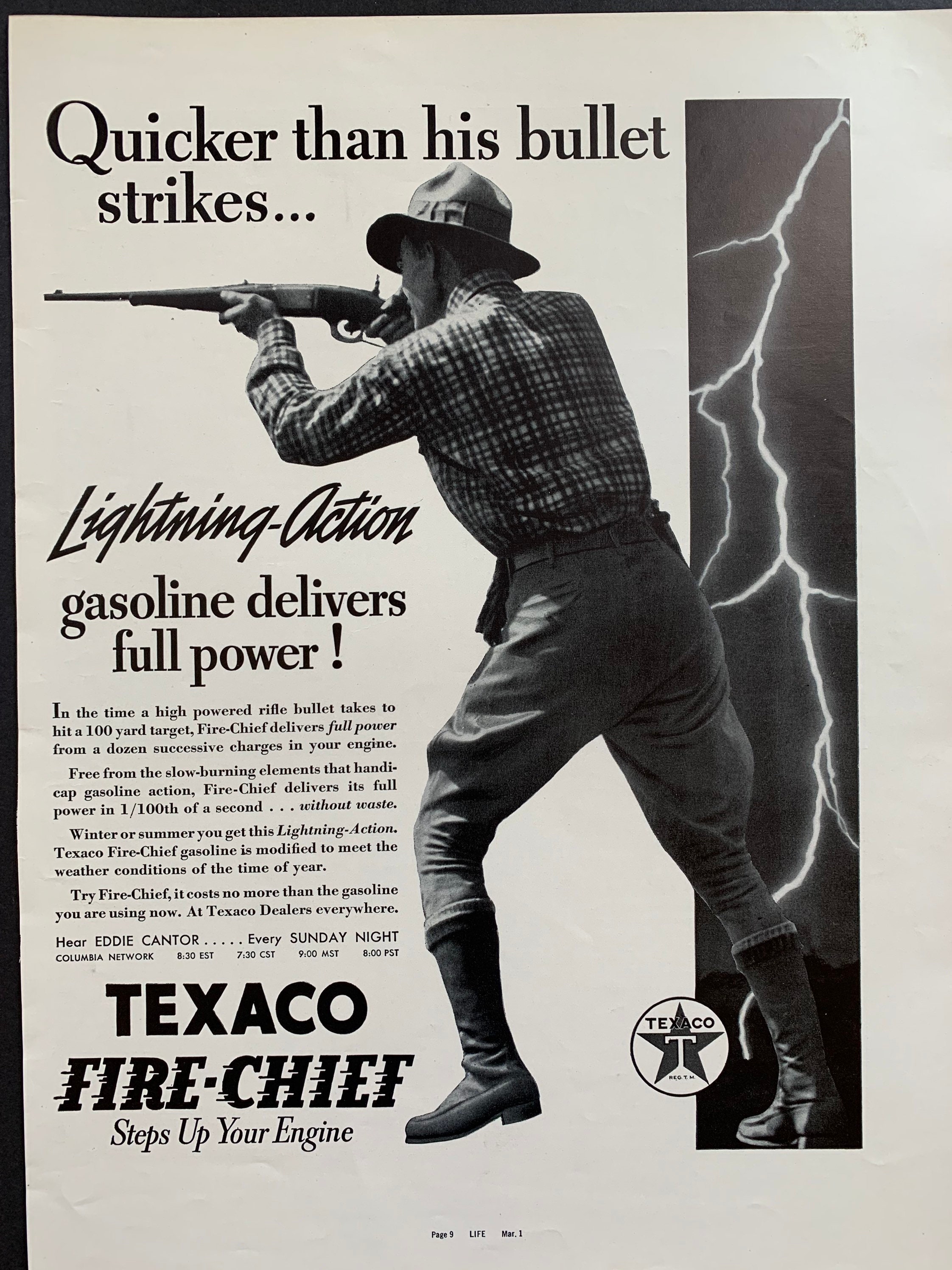 Vintage 1937 Texaco Fire-Chief Gasoline Ad | Etsy