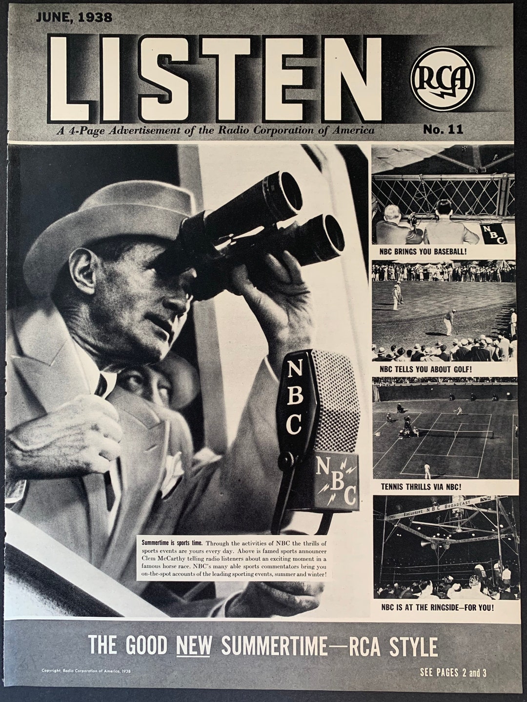 Vintage 1938 RCA Radio Original Advertisement - Etsy