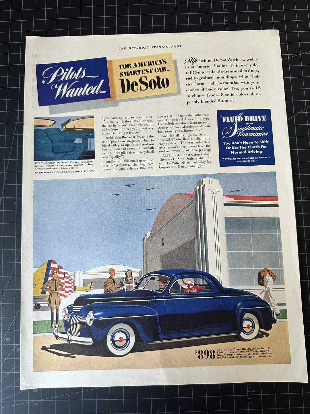 Vintage 1941 Desoto Auto Original Advertisement - Etsy