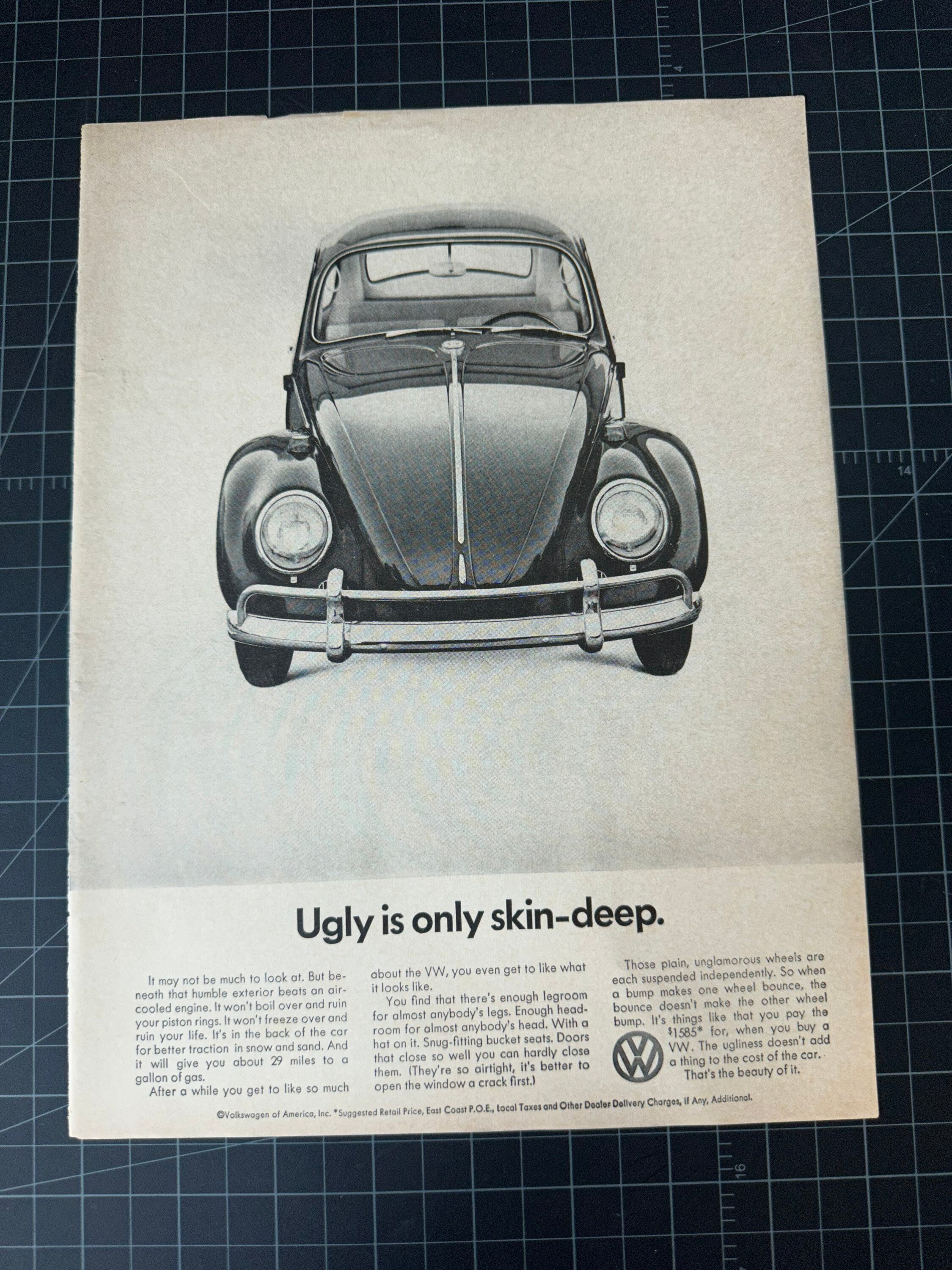 Vintage 1960s Volkswagen Print Ad - Etsy
