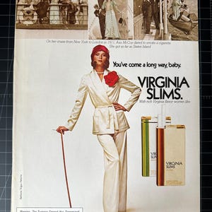 Vintage 1973 Virginia Slims Cigarettes Print Ad - Etsy