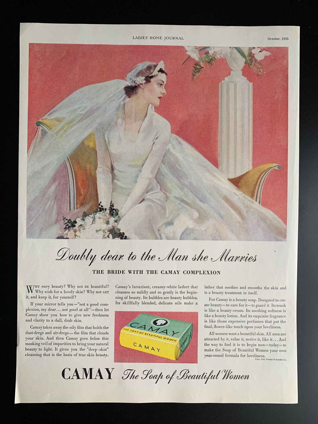 Vintage 1935 Camay Soap Print Advertisement - Etsy