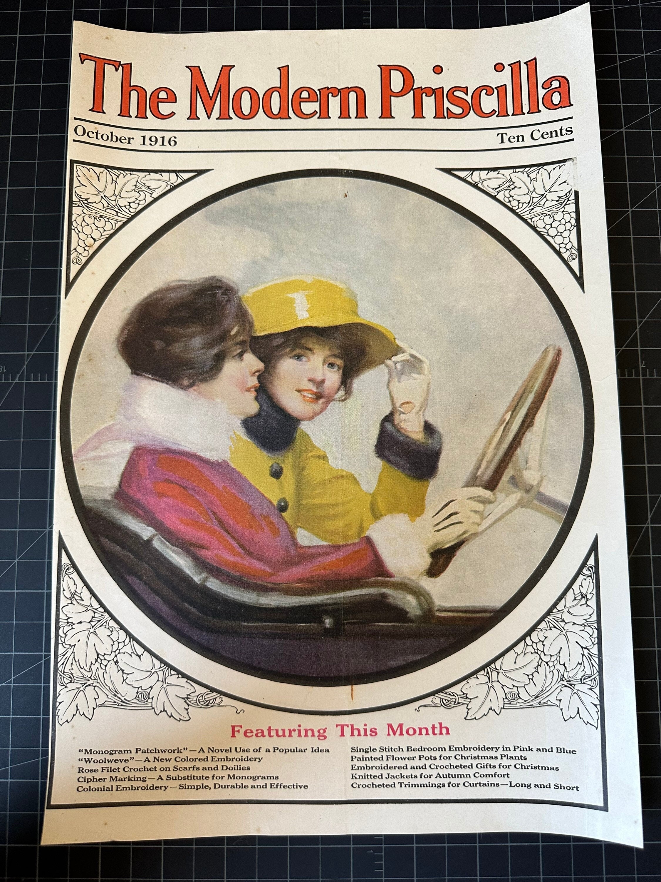Antique 1916 the Modern Priscilla Original Magazine Cover - Etsy