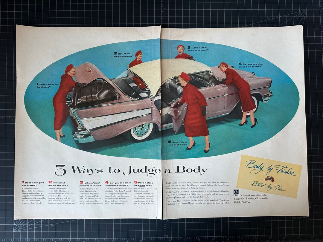 Vintage 1950s Body by Fisher 2-page Print Ad - Etsy
