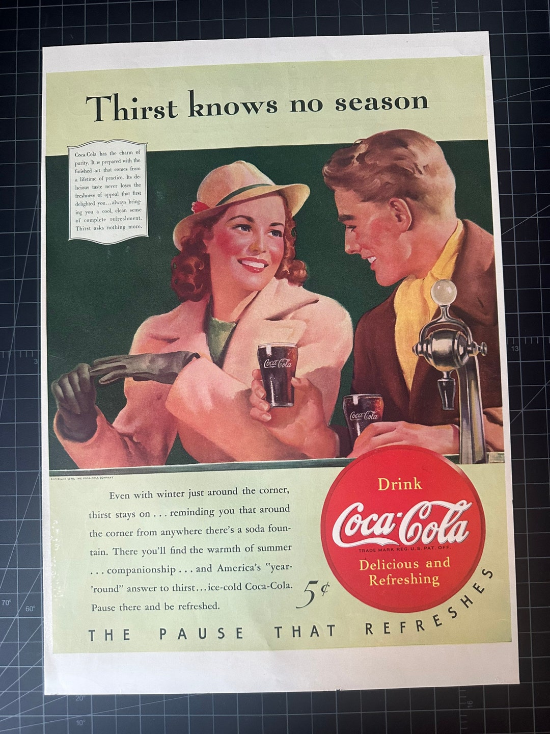 Vintage 1930s Coca-cola Print Ad - Etsy