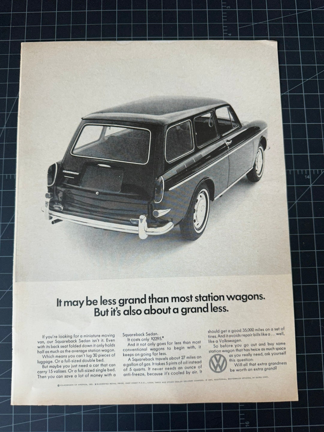 Vintage 1960s Volkswagen Print Ad - Etsy