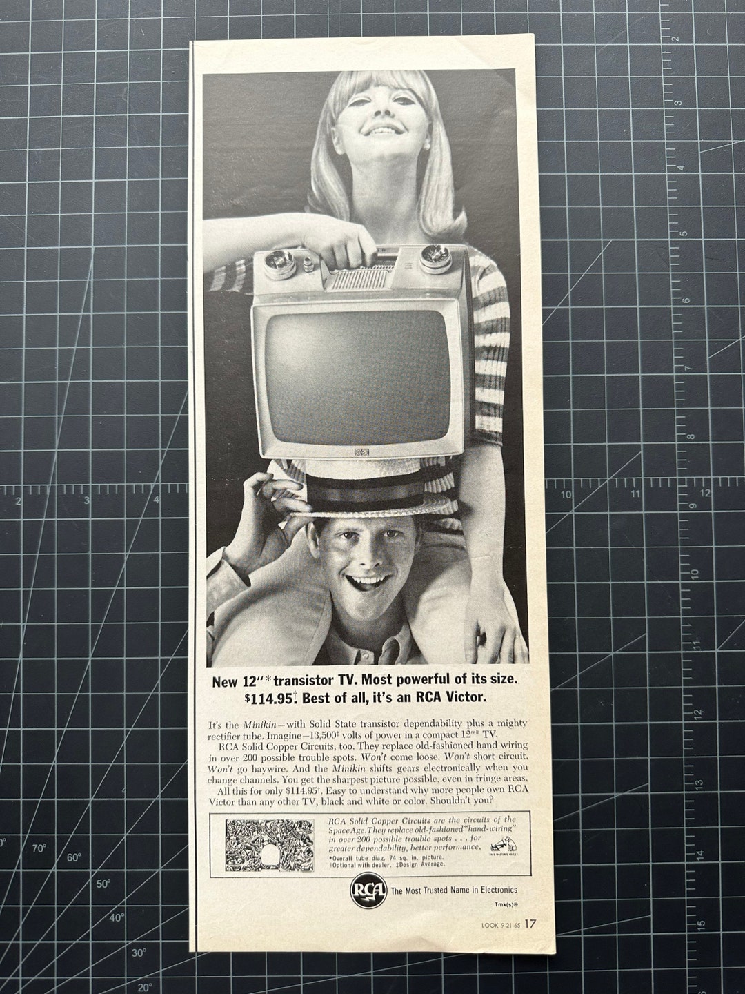 Vintage 1965 RCA Television Print Ad - Etsy
