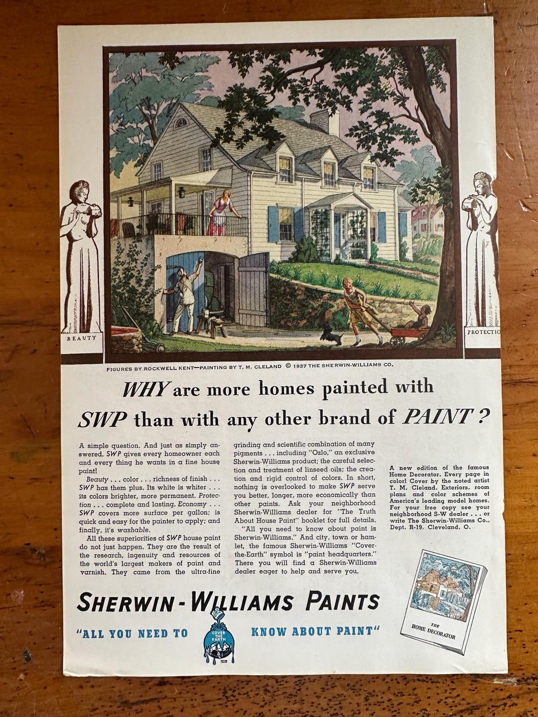 Vintage 1930s Sherwin-williams Paint Print Ad - Etsy