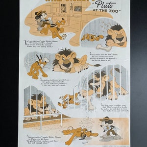 Rare Vintage 1942 Walt Disneys Pluto Comic - Etsy