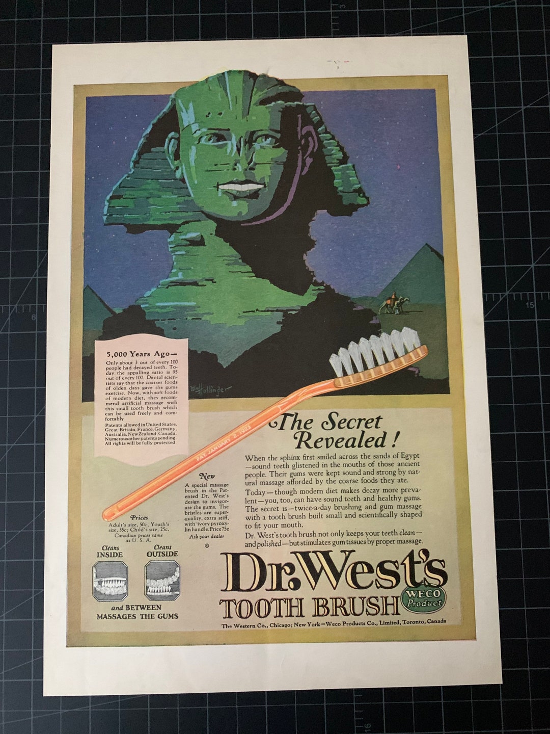 Rare Vintage 1920s Dr. Wests Toothpaste Print Ad - Etsy