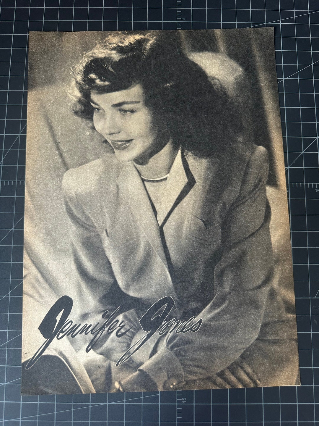 Vintage 1940s Jennifer Jones Portrait – Hollywood Actress Print Photo ...
