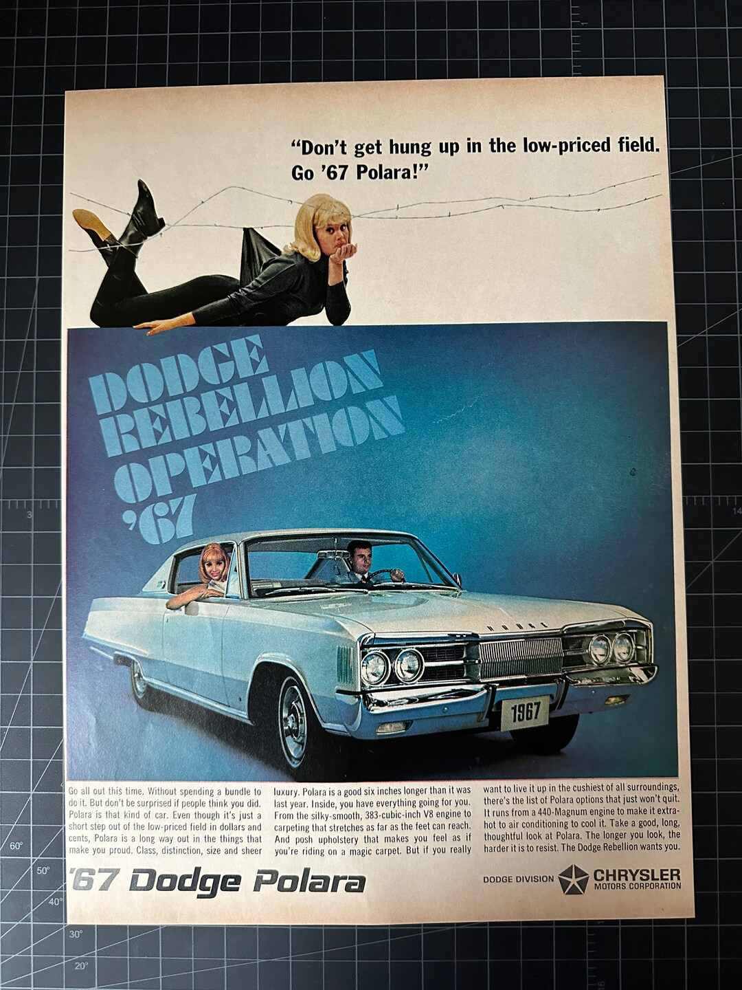 Vintage 1967 Dodge Polara Print Ad - Etsy