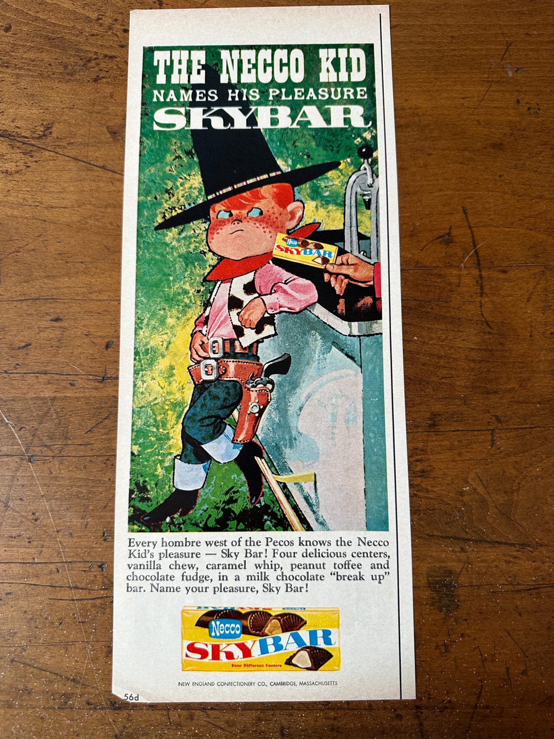 Vintage 1950s Necco Skybar Candy Bar Print Ad - Etsy